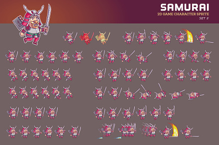 Samurai Game Sprite, an Illustration by Silpin