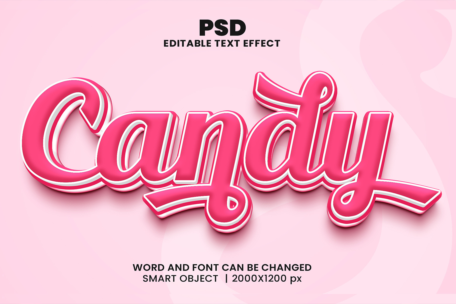 Candy 3d Editable Text Effect Style, a Layer Style Add-On by bdrobin