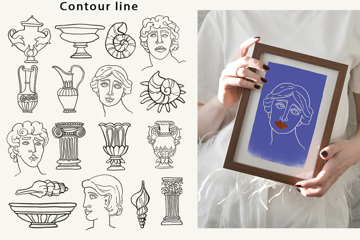 Hand Painted Modern Posters Patterns, a Wallpaper Graphic by TanyaSchuka