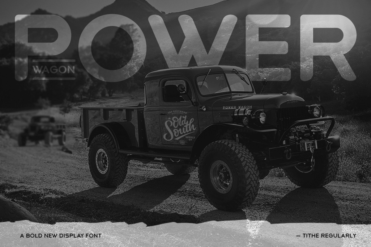 Tithe - A Bold New Display Font, a Font by Construct Supply Co.