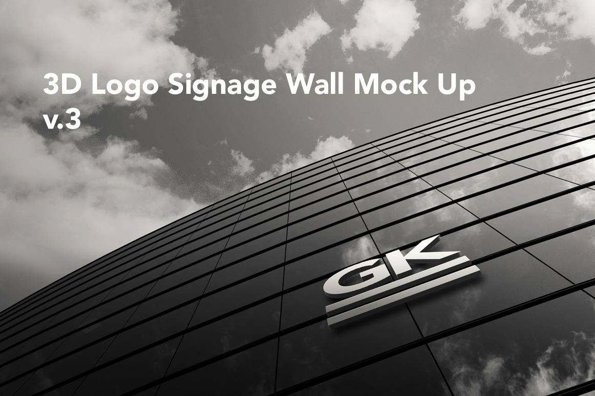 3D Logo Signage Wall Mock Up / v.3, a Product Mockup by GK Creative