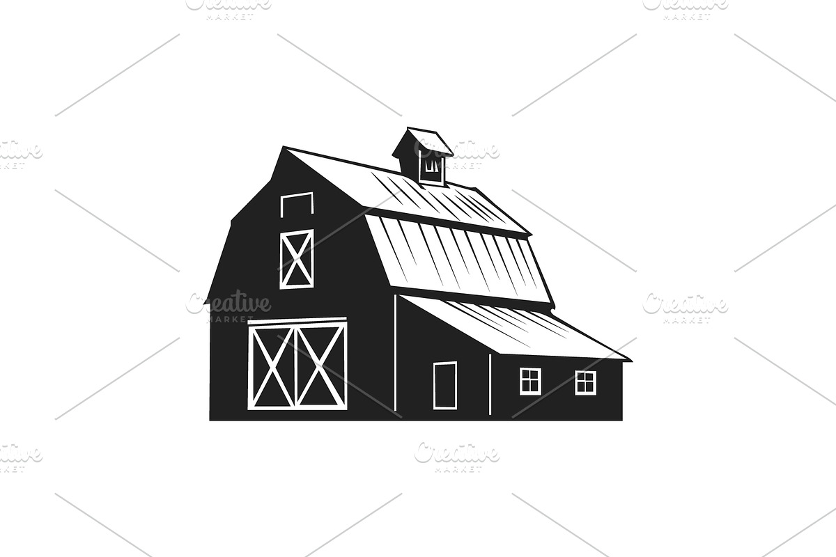 Vintage Barn House Logo Design, an Object Graphic by e-artdesign