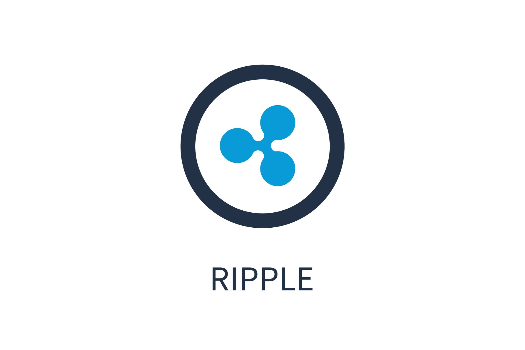 Ripple Icon of Cryptocurrency Vector Illustration | Graphic Objects ...