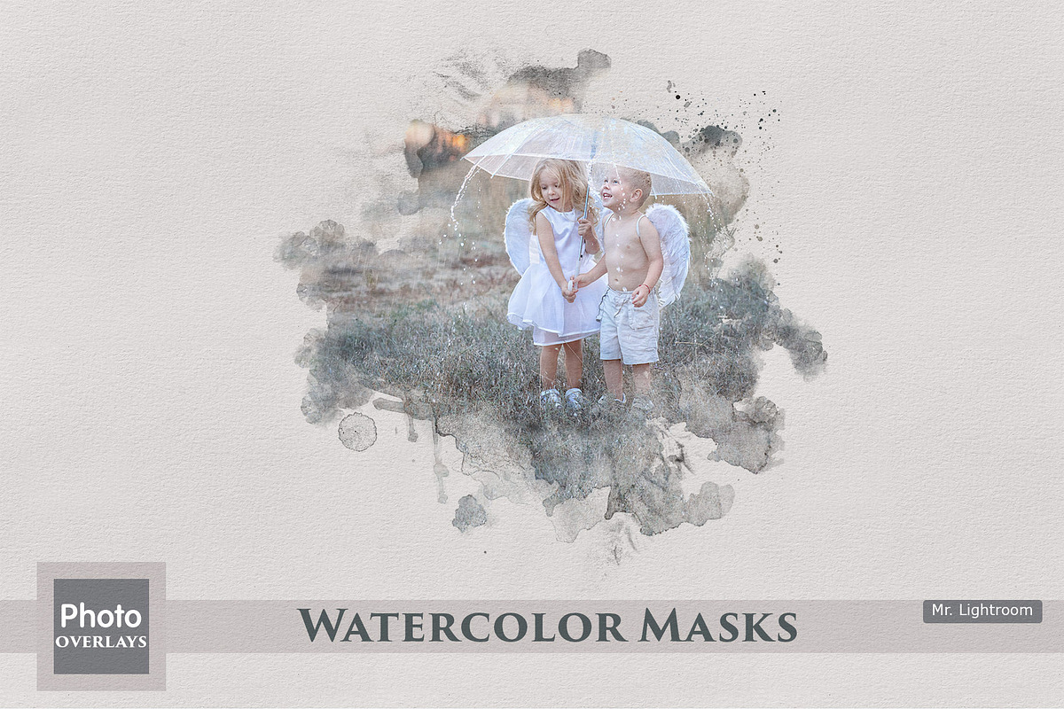 25 Watercolor Masks, a Texture Graphic by HappyNews