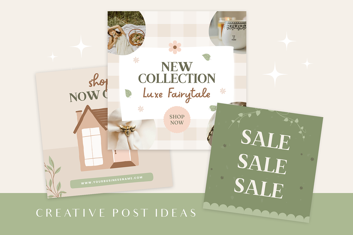 Cottagecore Instagram Post Templates