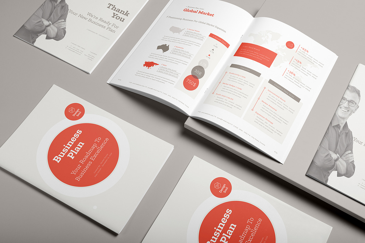 Business Plan Template, a Brochure Template by Designsoul14