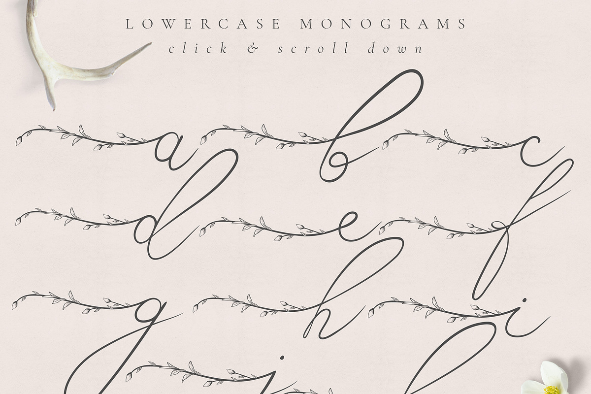 Flowered Monogram & Logo Collection, a Branding & Logo Template by Olya ...