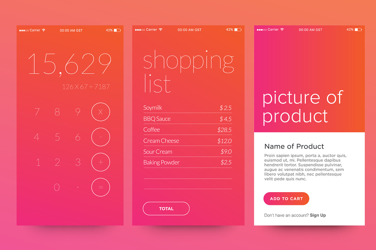 UI Elements Set, an UI Kit Template by Orange Graphics