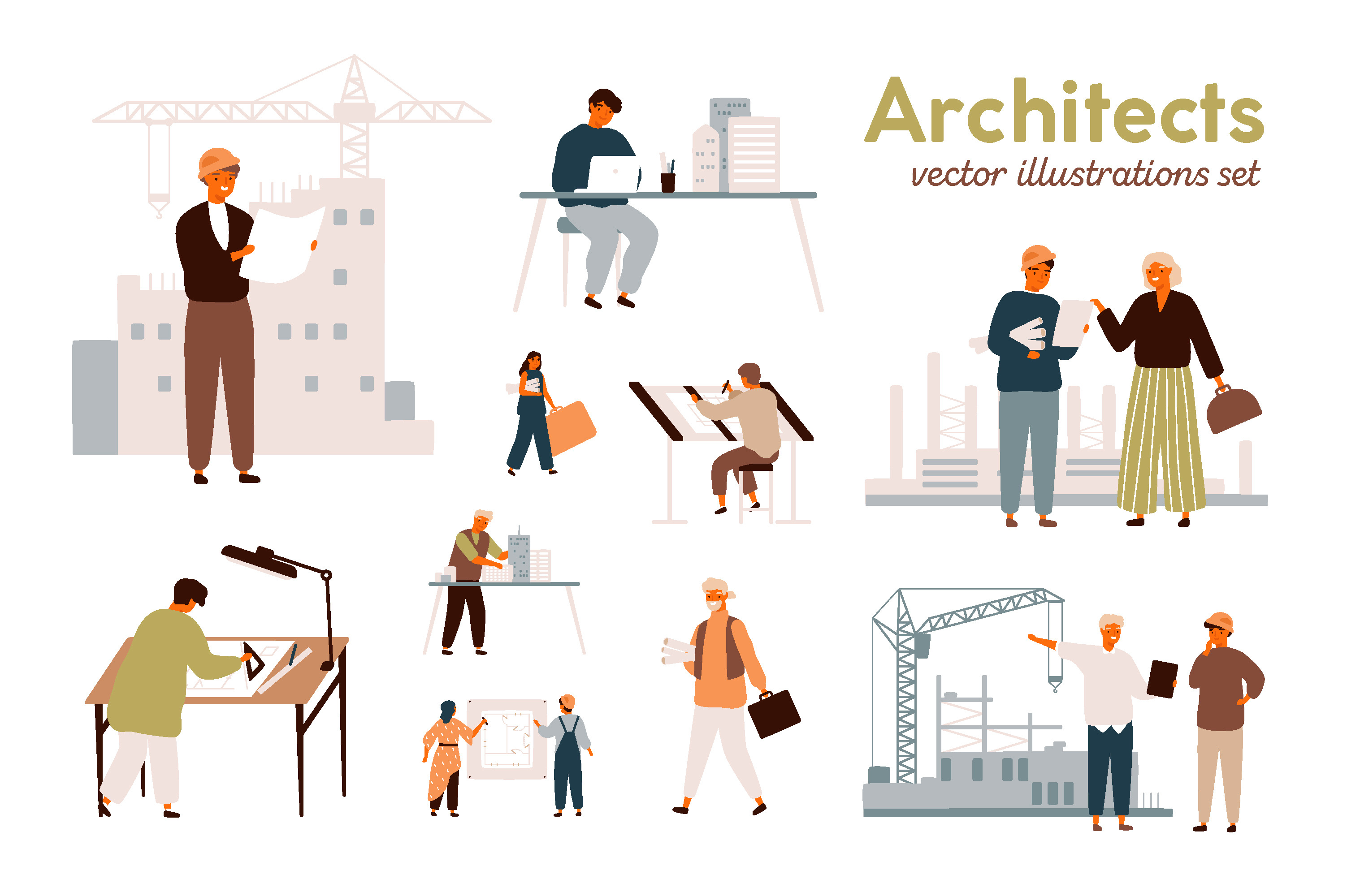 Architects set, a Person Illustration by Good Studio