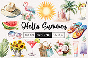 320 Summer Clipart Bundle, a Seasonal Illustration by PaintPixelCo