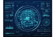 HUD security monitoring system, a Templates & Theme by Vector Tradition