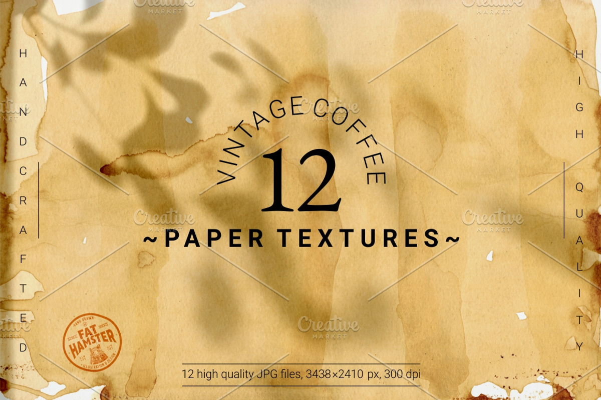 12 vintage coffee paper textures #1 | Creative Market