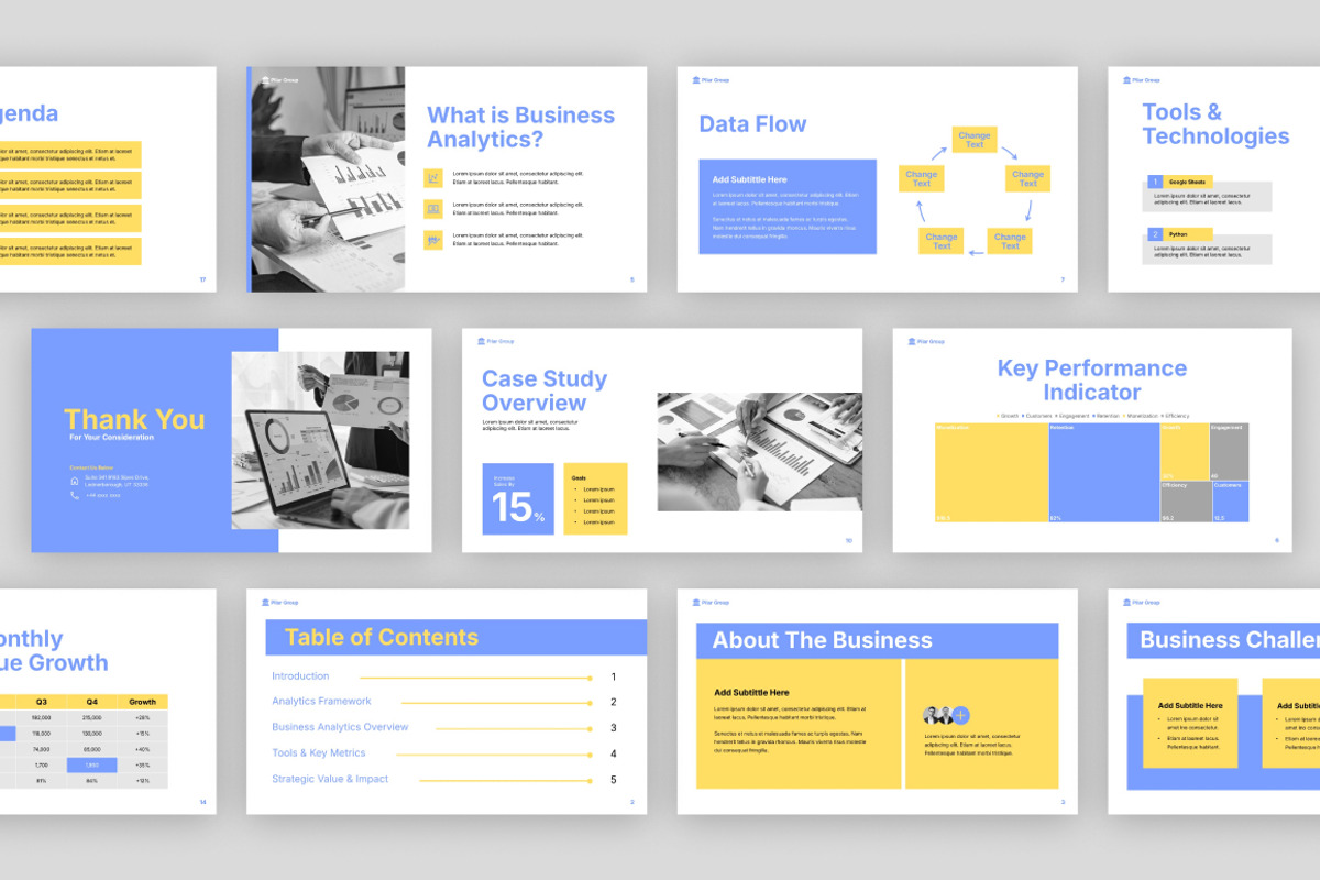 Business Analytics Google Slides, a Presentation Template by Loin Studio