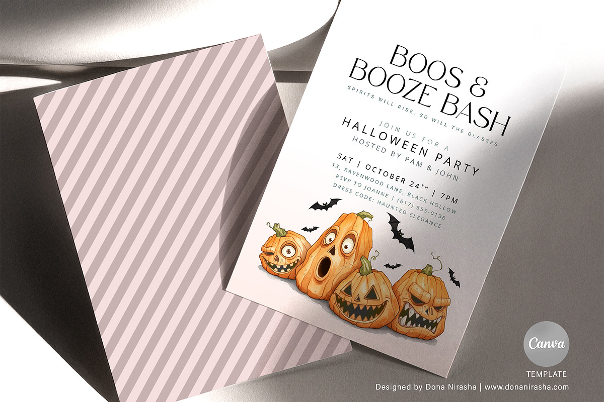 Editable Halloween Canva template