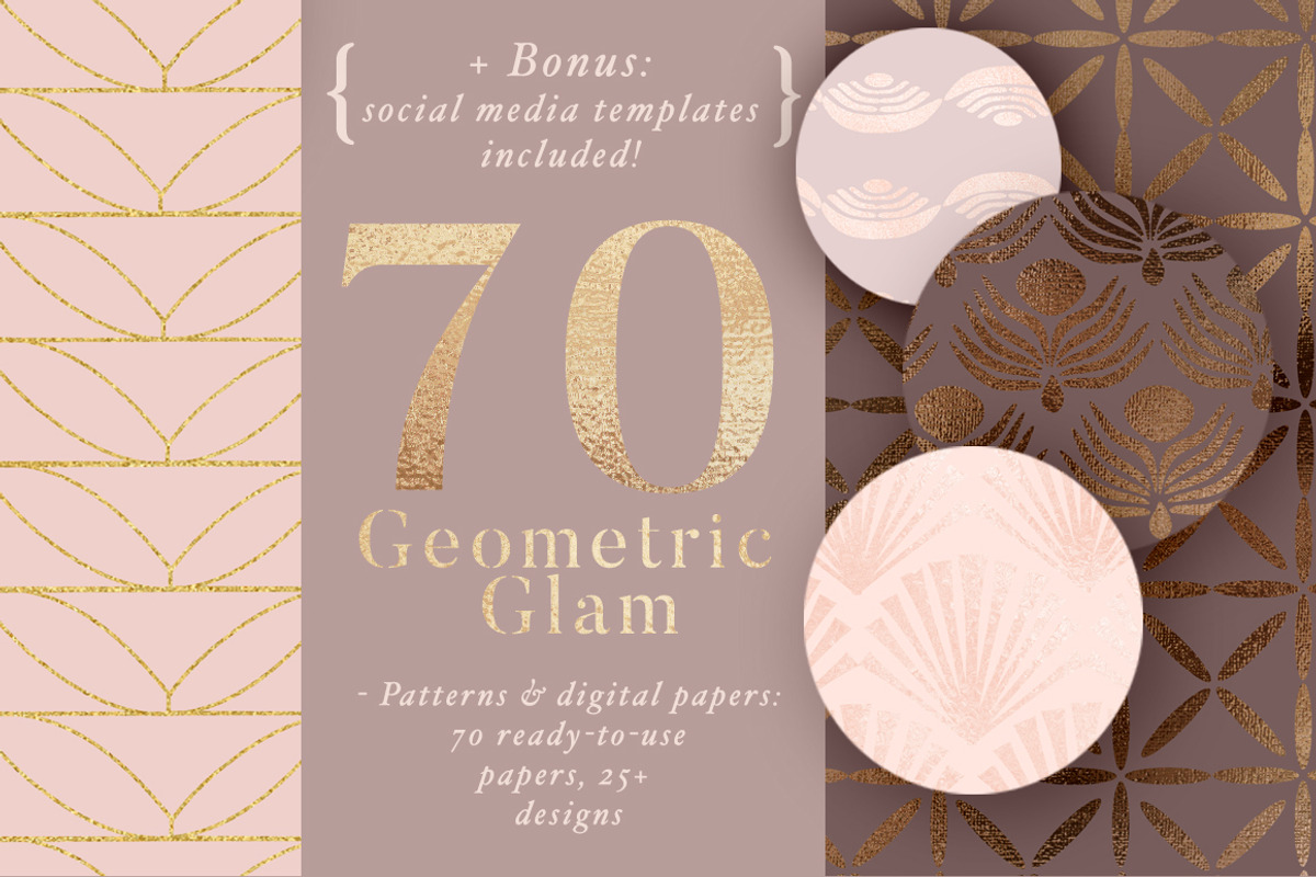 70 Geometric Glam Patterns, a Pattern Graphic by Laras Wonderland