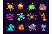 Bomb explosion effects set with, an Object Graphic by Sabelskaya