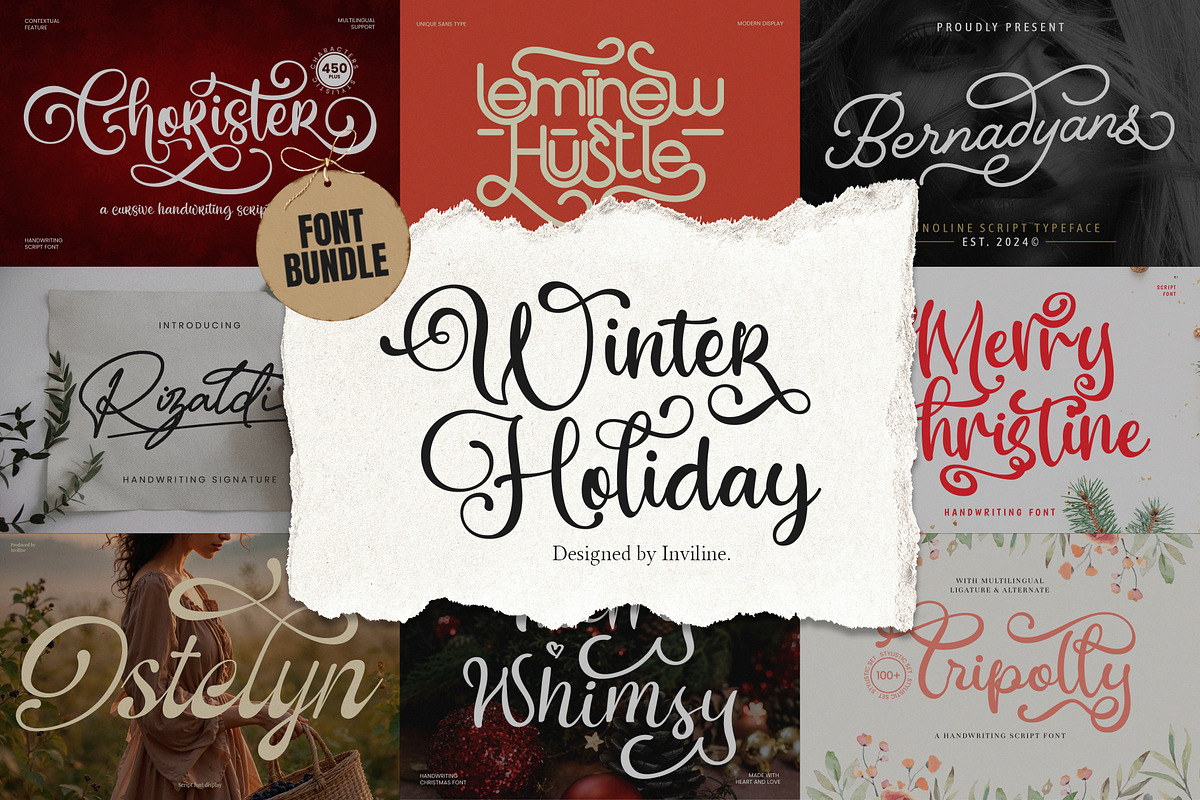 Winter Holiday Font Bundle