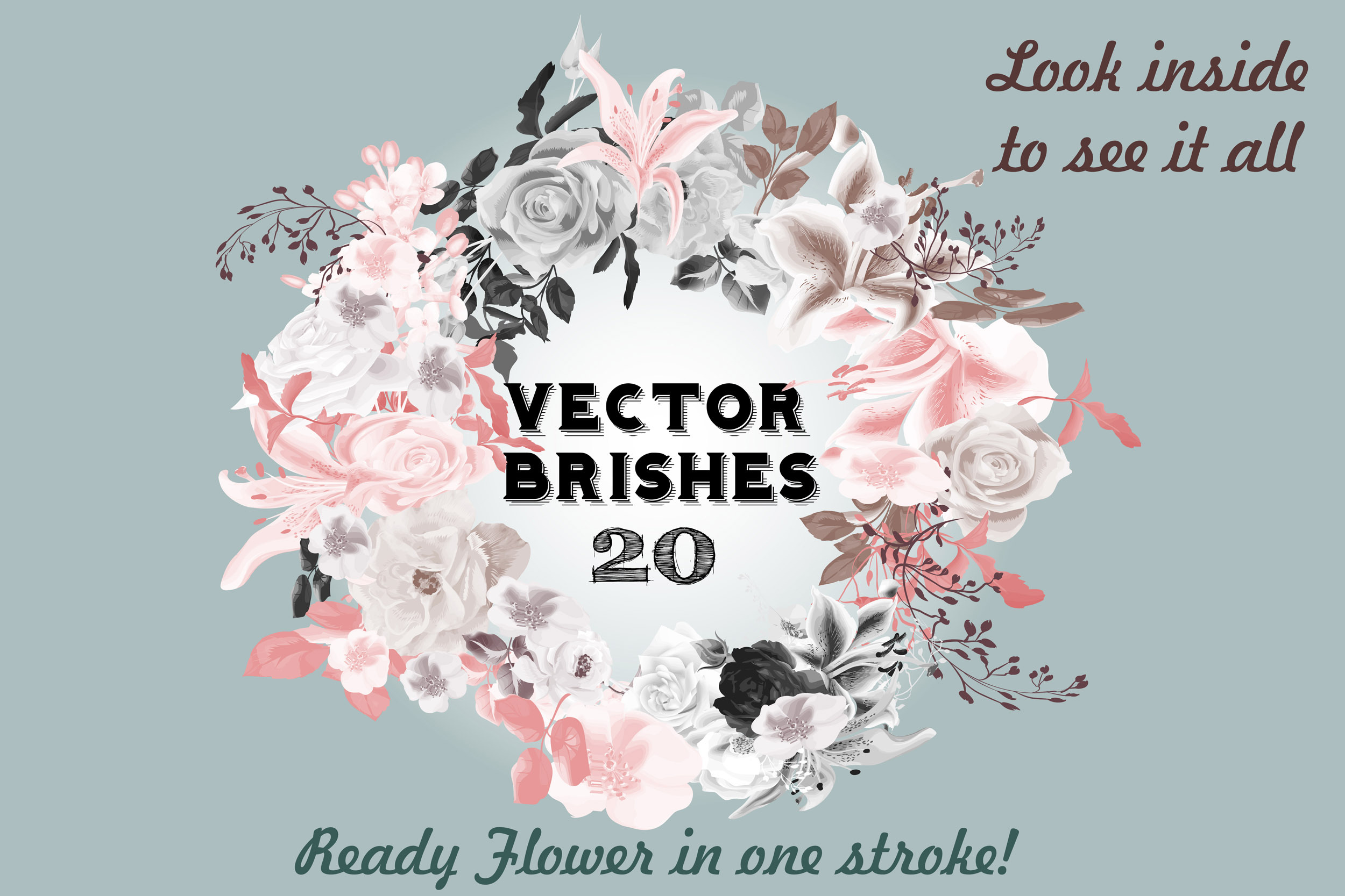 set of flowers brushes, a Brush Add-On by FleurArt