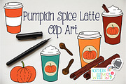 Fall Clip Art - Pumpkin Spice Latte, an Illustration by Northern Whimsy ...