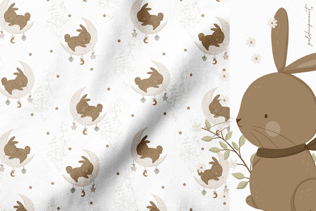 Baby Rabbit illustration & patterns