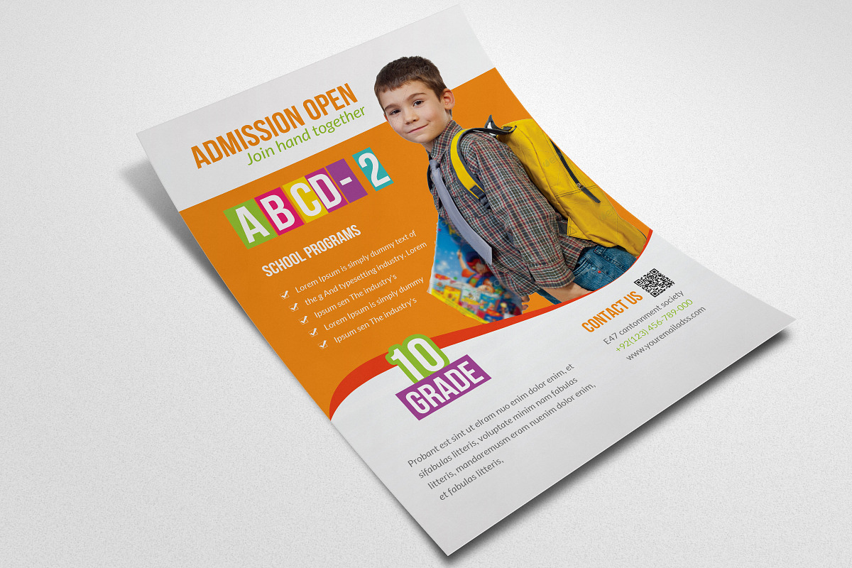 Admission Open Flyer Template, a Flyer Template by Psd Templates