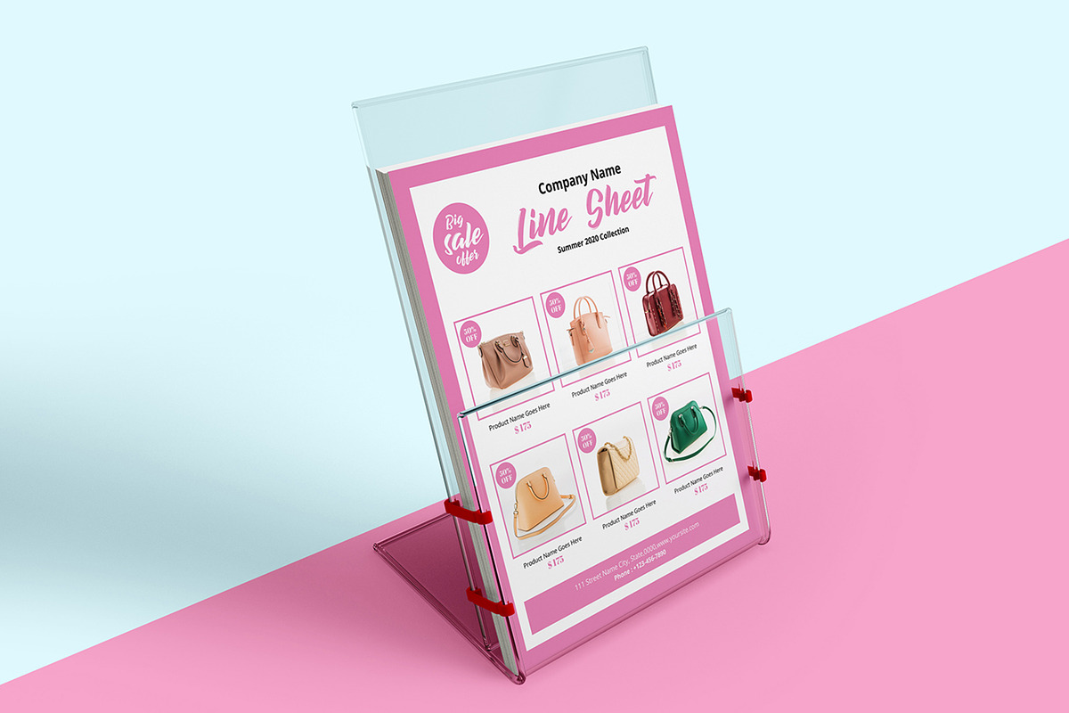 Line Sheet Flyer Template, a Flyer Template by Ultimate Template Shop ...