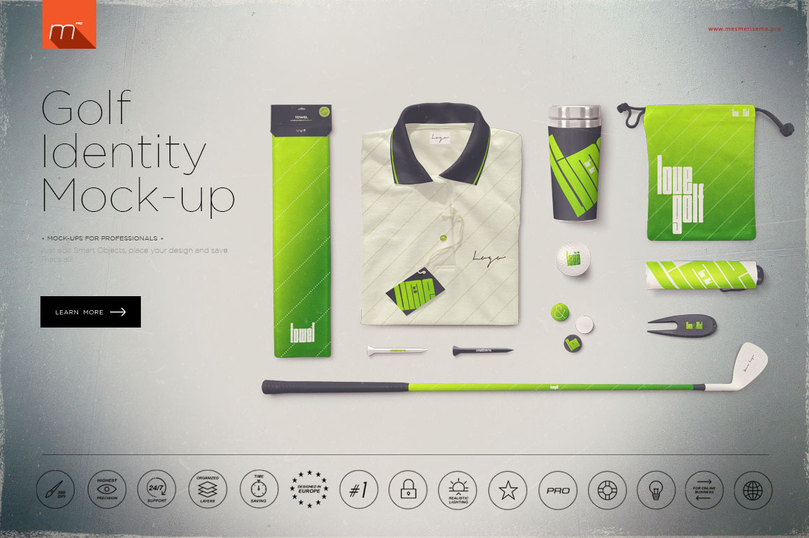 Golf Company Identity Mock-up, a Cups & Container Mockup by Mocca ...
