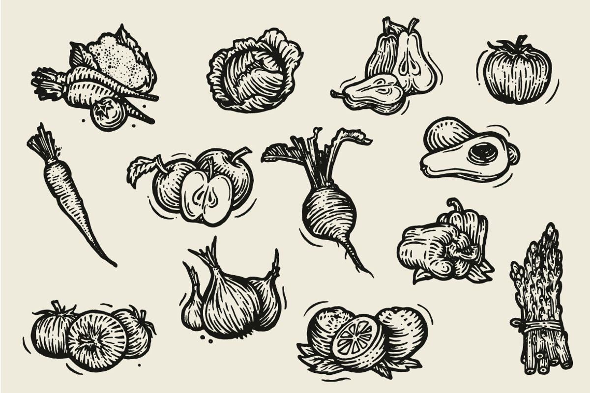 Hand Sketched Vegetables vector, an Illustration by verywell | Creative ...