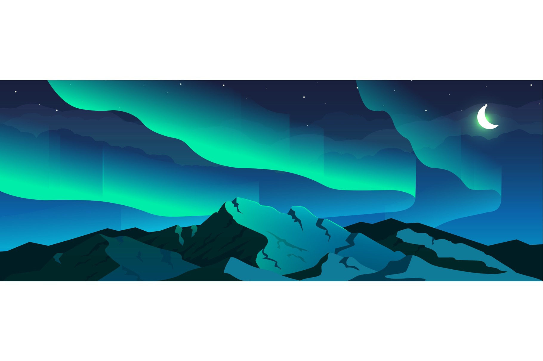 Aurora borealis phenomenon, a Texture Illustration by The img