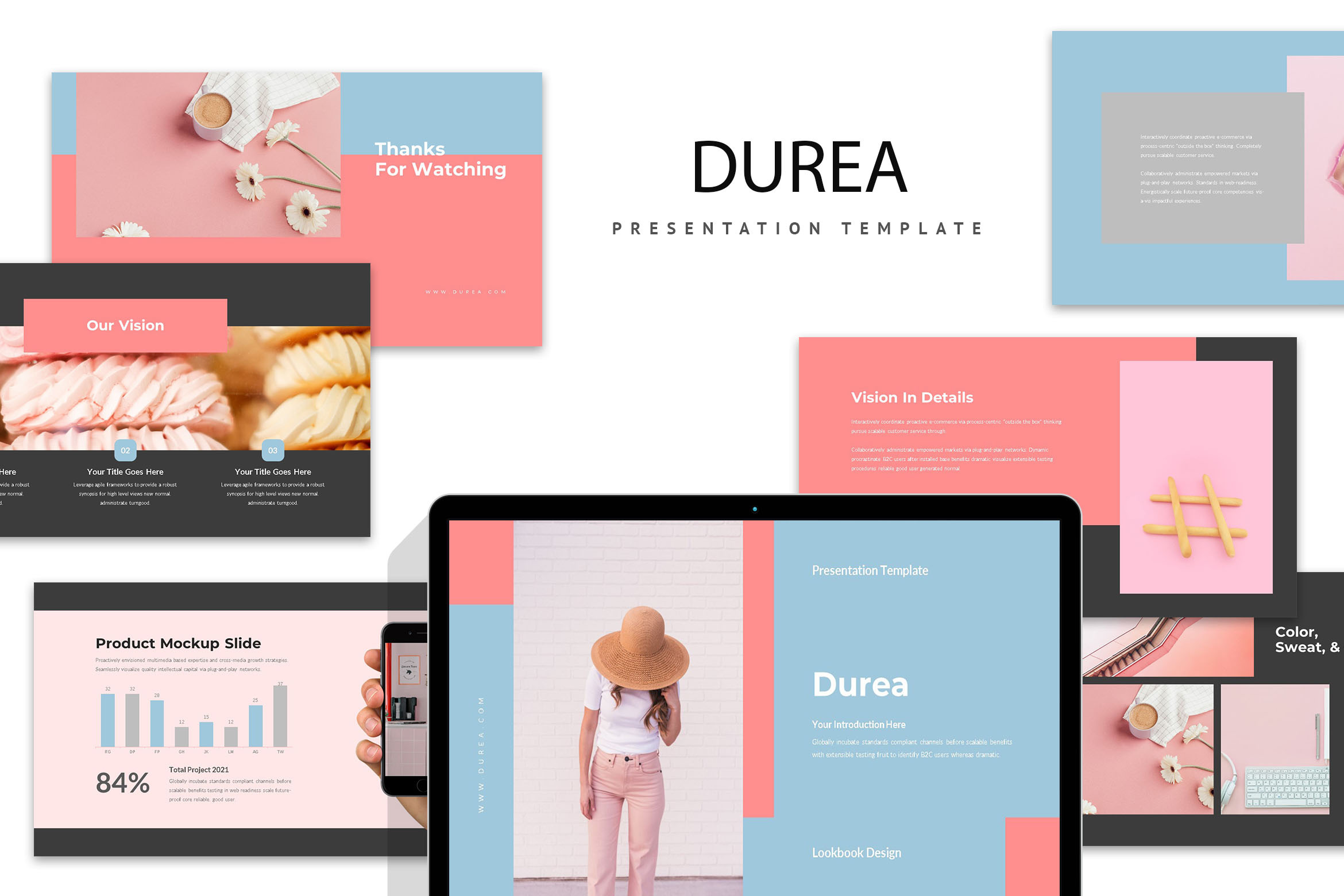 Durea : Pastel Colors Powerpoint, a Presentation Template by punkl.