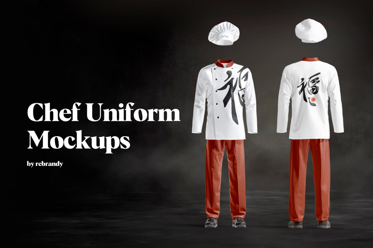 Chef Uniform Mockup, an Apparel Mockup by rebrandy
