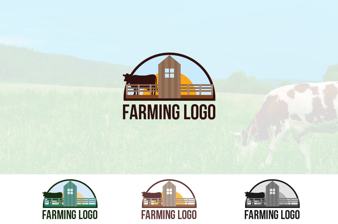Cow Beef Dairy Farming Logo | Branding & Logo Templates ~ Creative Market