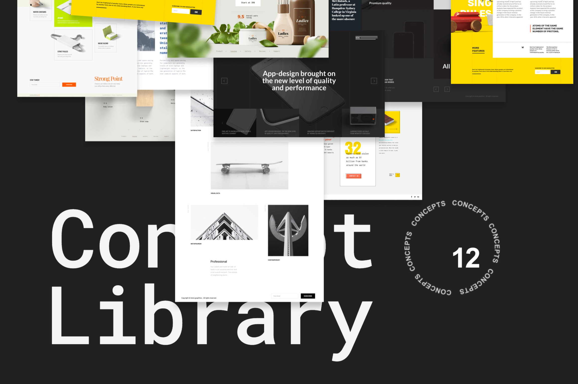 Web Concept Library, an UI Kit Template by ls.graphics