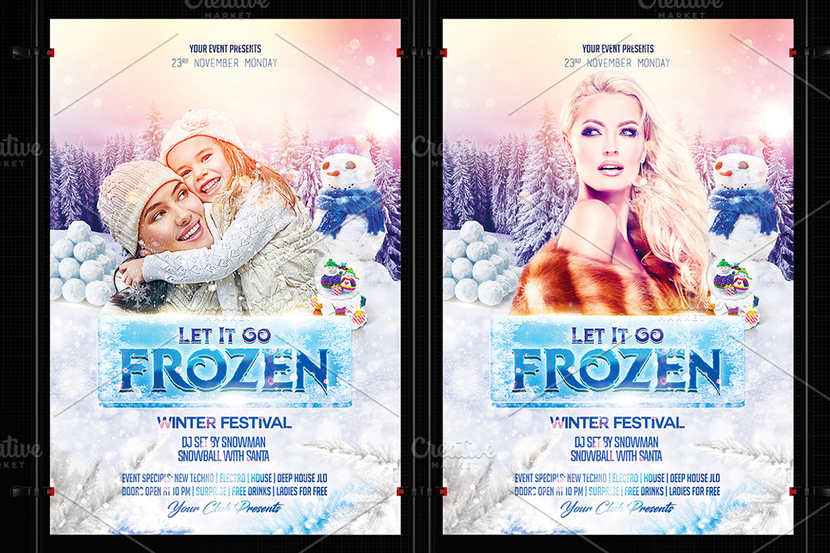 Frozen Winter Party Flyer, a Flyer Template by Basez Flyers
