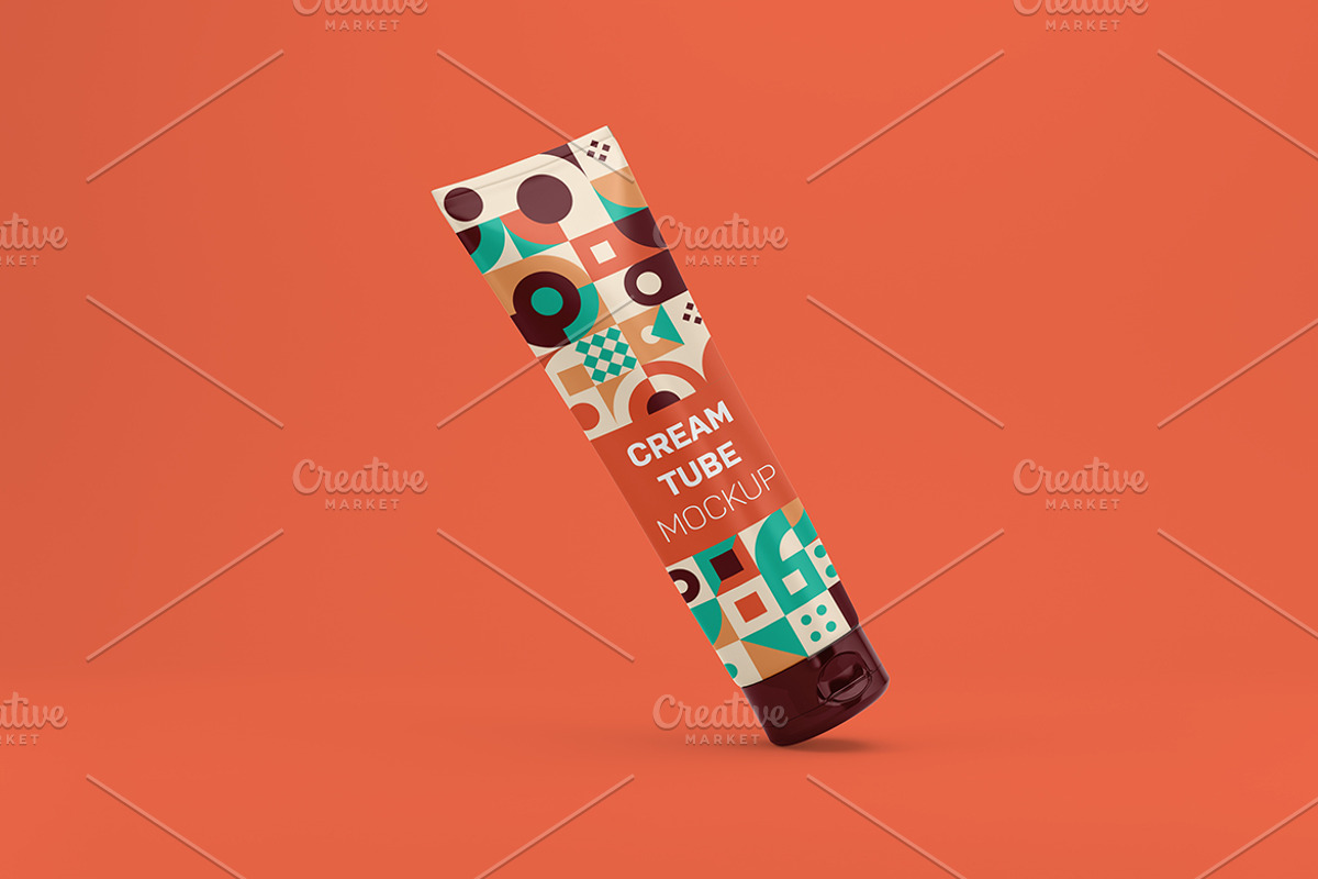 Cream Tube Mockup, a Packaging Mockup by Qaleb Studio