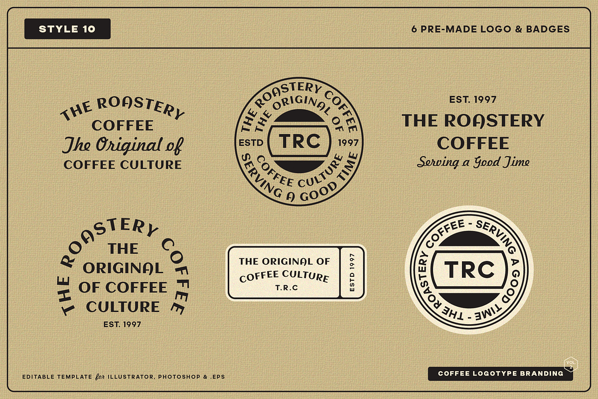 Logotype Coffee Branding Kit, a Branding & Logo Template by Refolve Design
