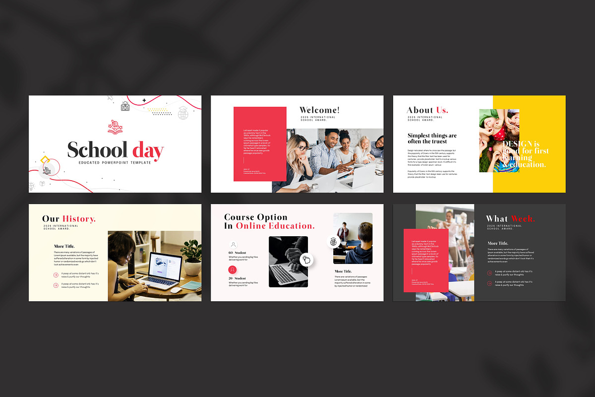School-Day Presentation Template, a Presentation Template by ...