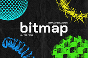 Abstract Dithering Bitmap Shapes, an Object Graphic by Design Squad ...