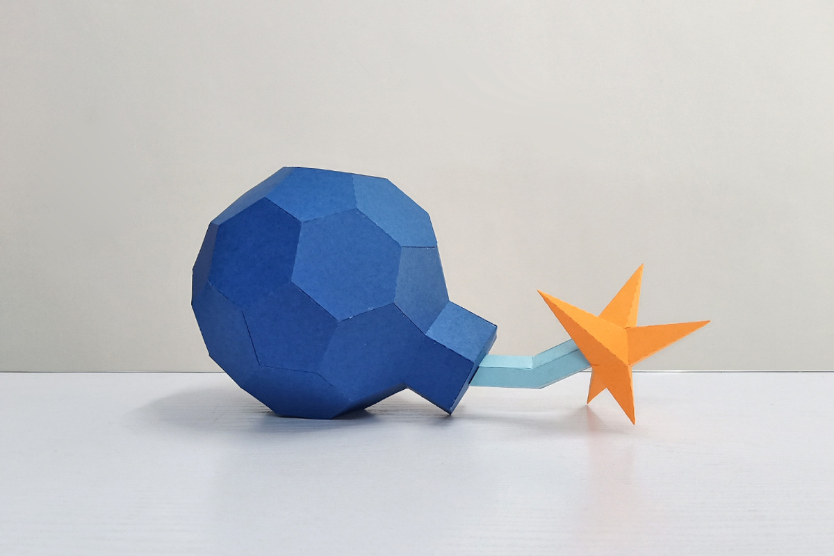 DIY Cannon Bomb - 3d papercraft, a Templates & Theme by PAPER amaze