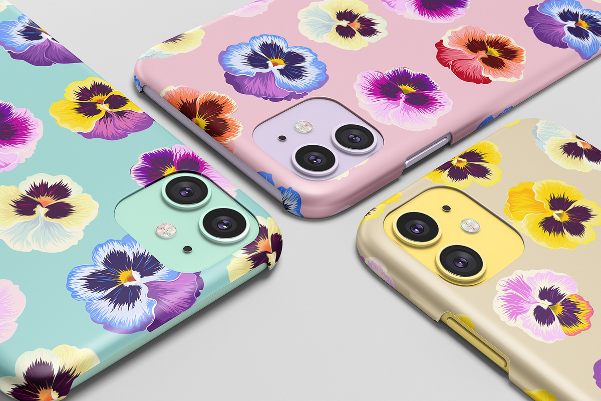 Pansy Patterns, a Pattern Graphic by GreyLilac