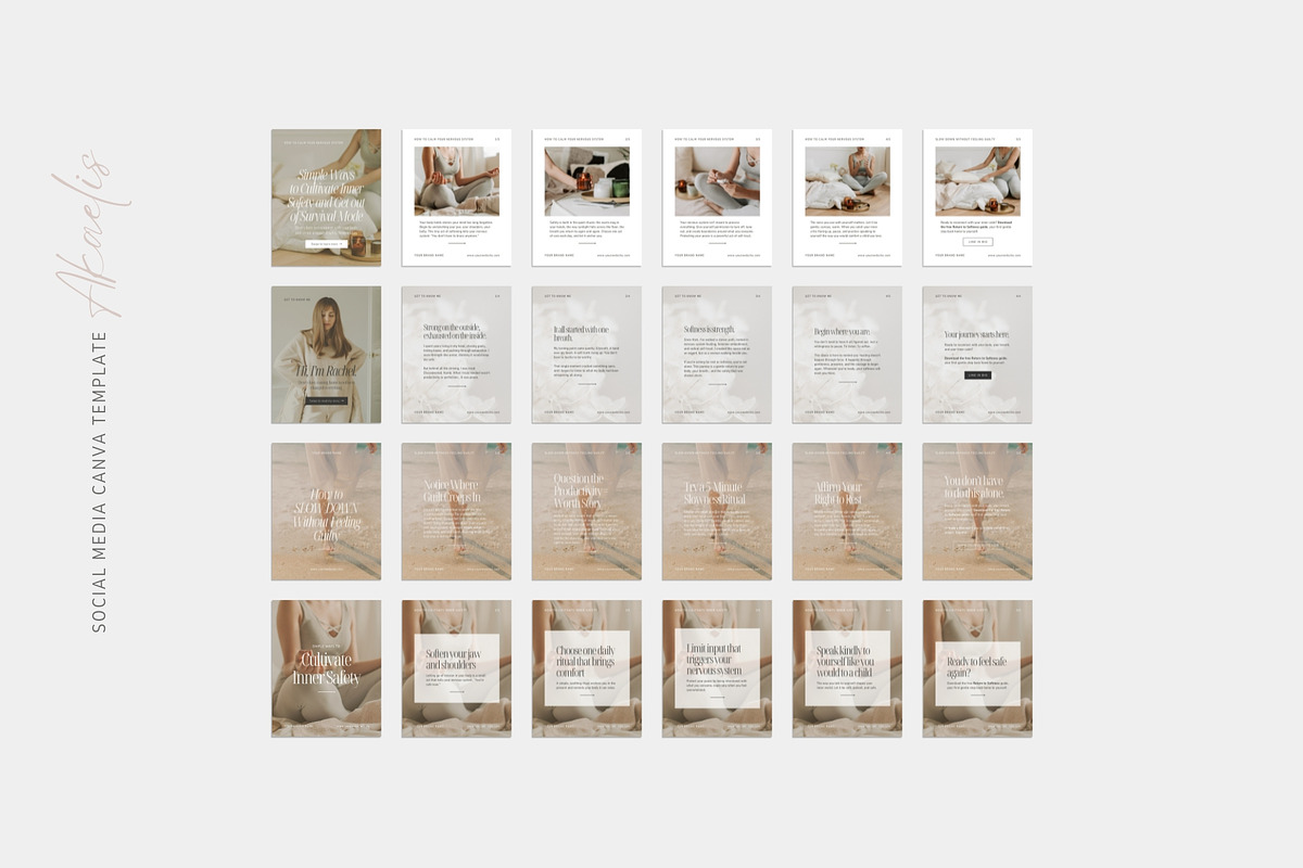 Neutral Social Media Canva Templates