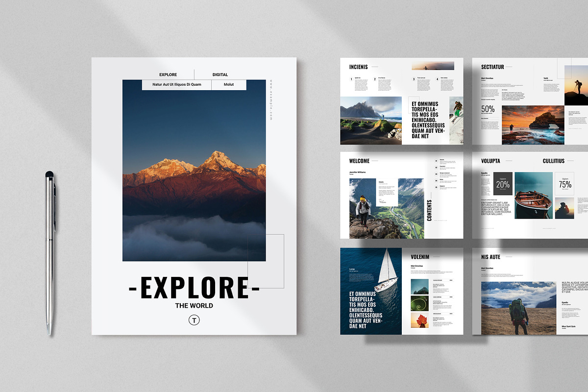 Portfolio Magazine Template, a Magazine Template by PrintIdea ...