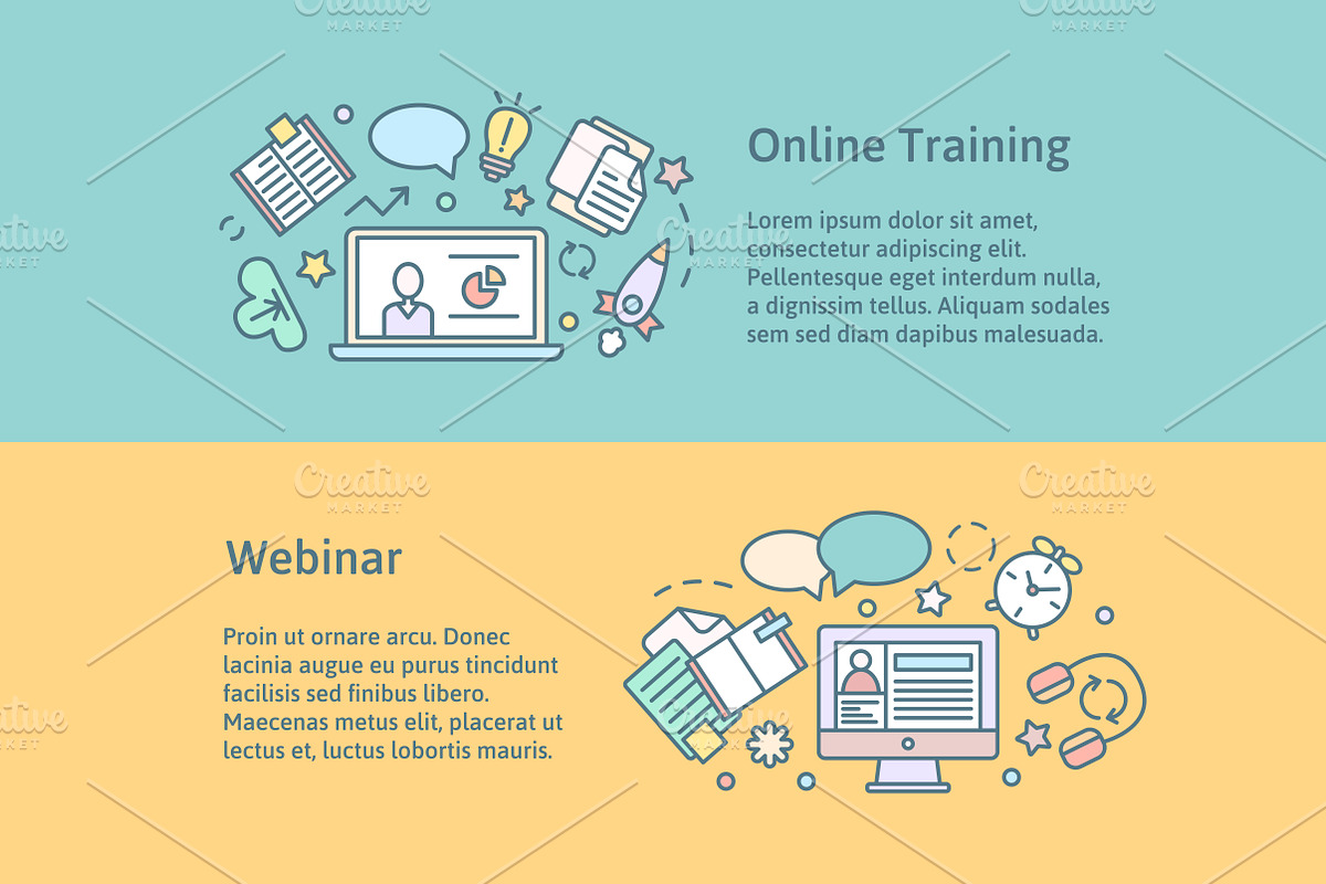 Webinar And Online Training, an Education Illustration by Asya Malysheva