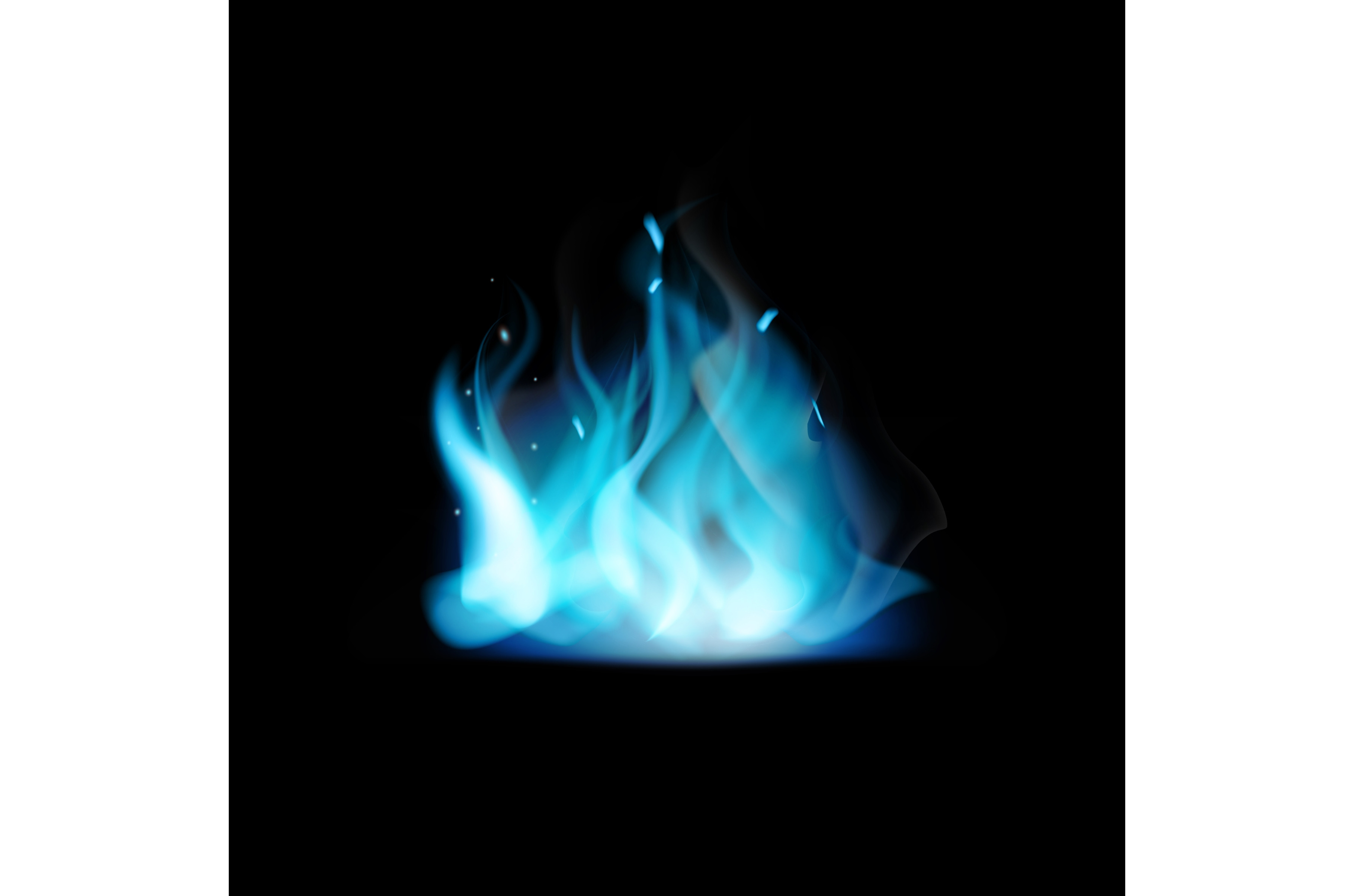 Blue flame. Burning fiery natural | Textures ~ Creative Market