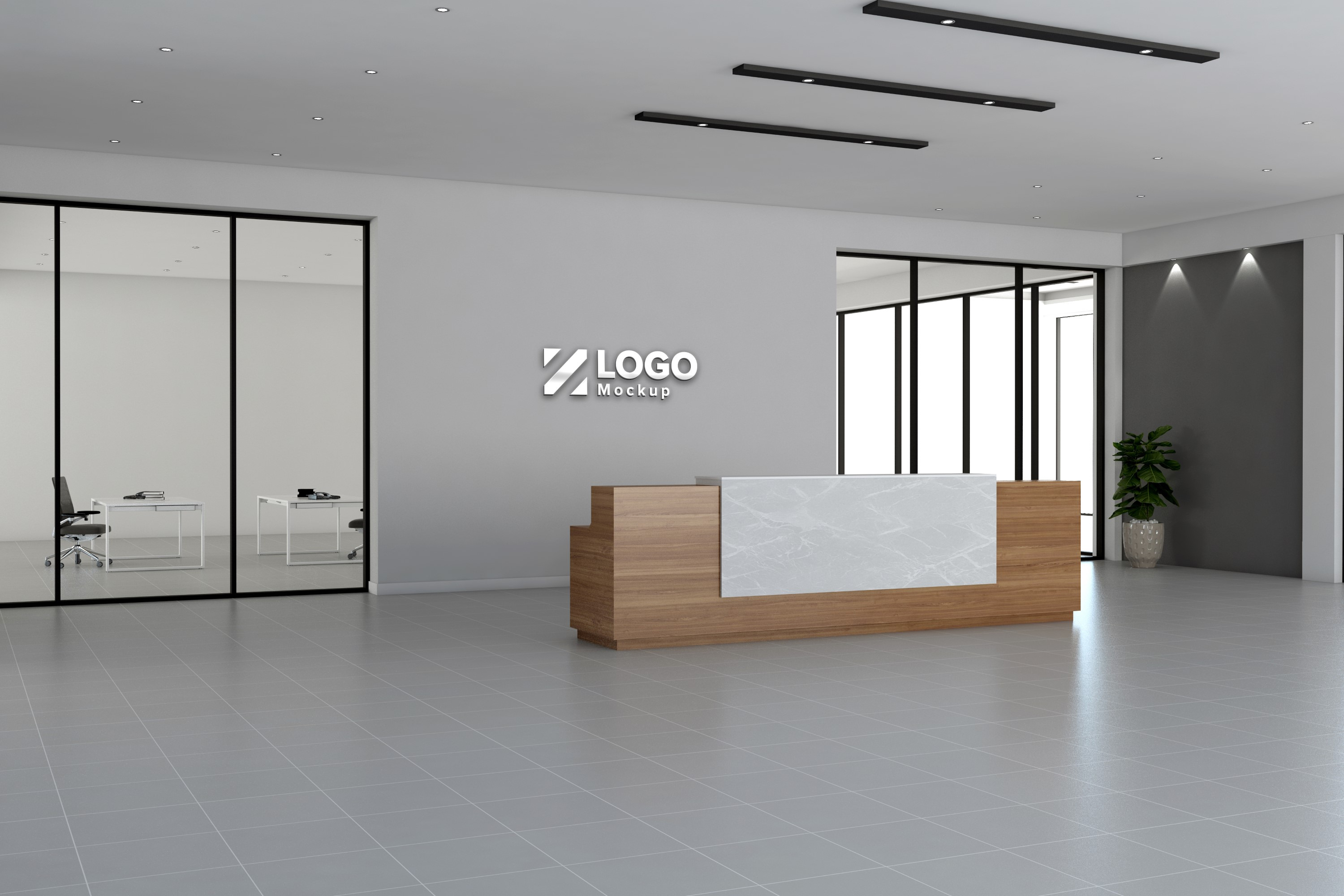Office Hotel Reception Logo Mockup | Product Mockups ~ Creative Market