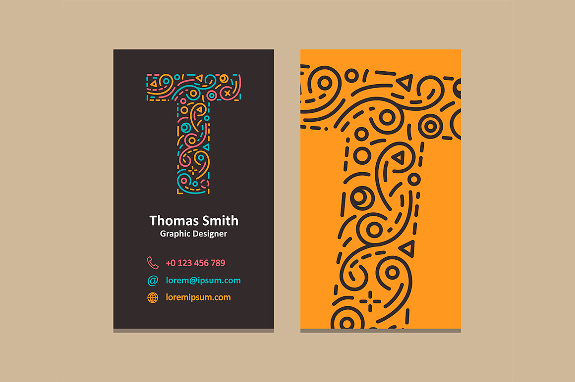 Letter T Logo Business card, a Business Card Template by IhorZigor ...