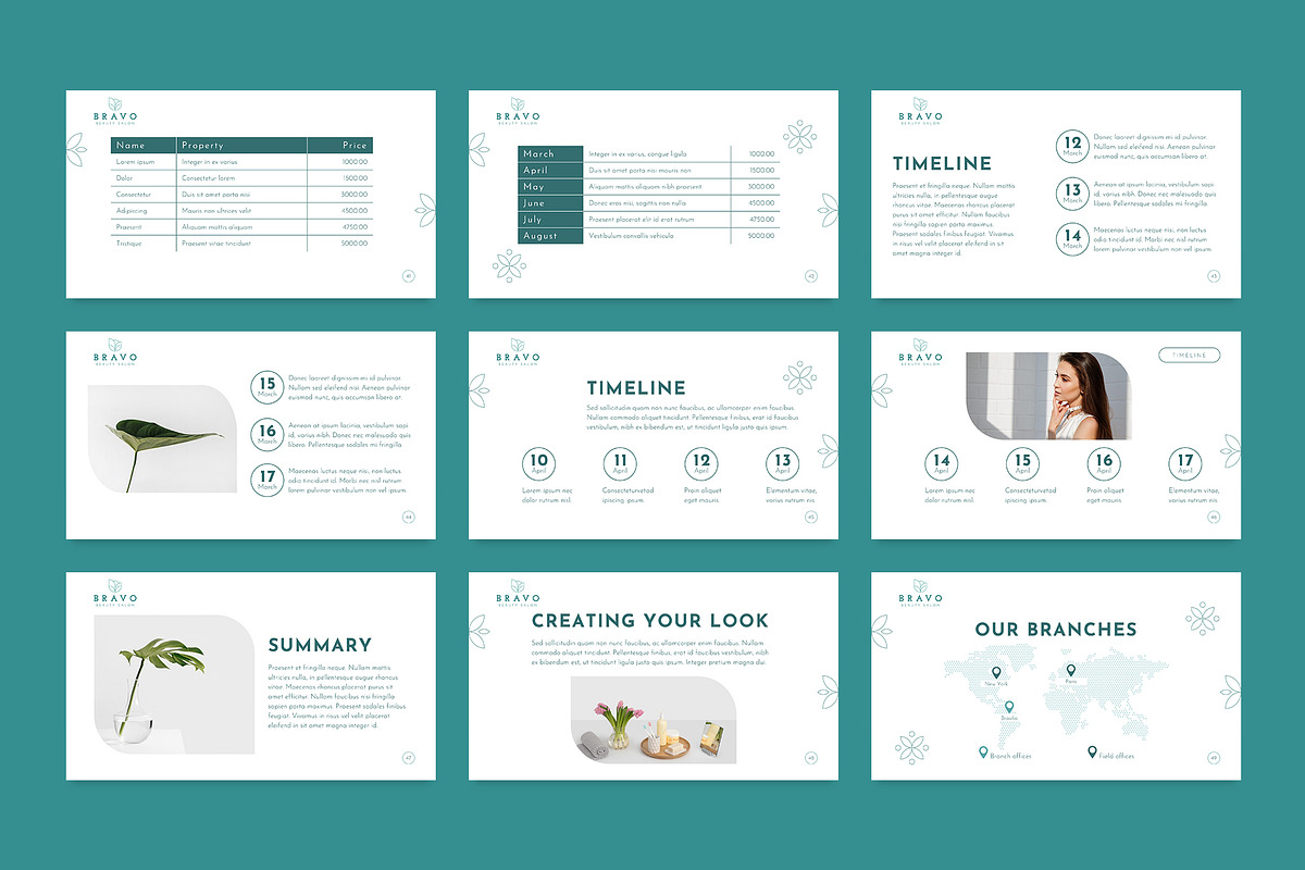 Presentation Beauty Salon, a Presentation Template by TemplatesNow!