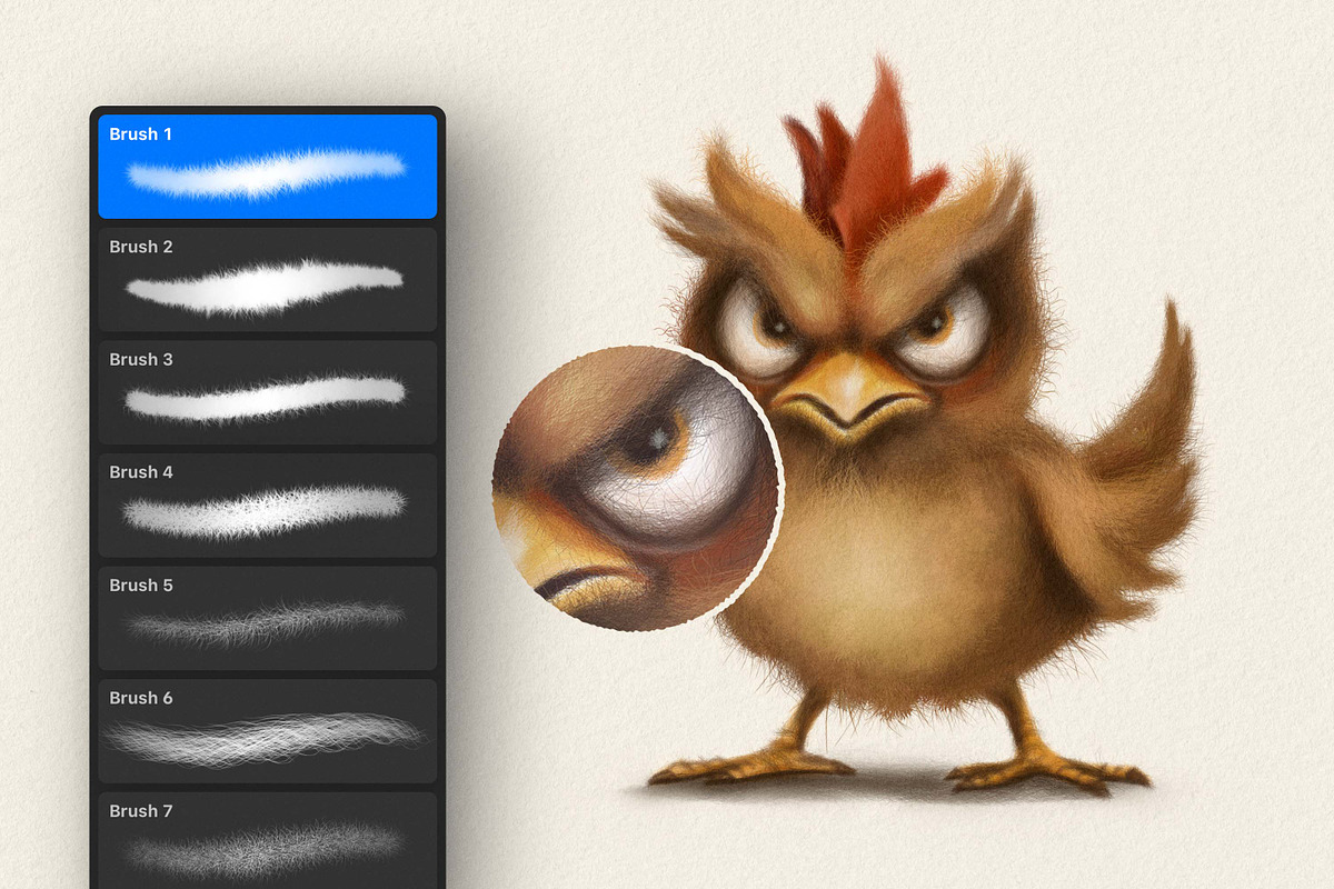 Multi App Fur Brushes, a Brush Add-On by pixelbuddha.net