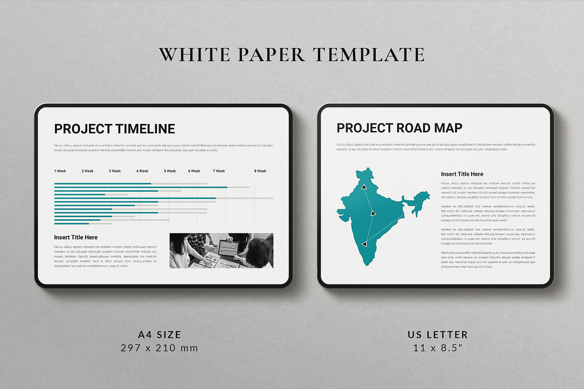 White Paper Template Landscape, a Brochure Template by TemplatesForest