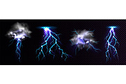 Lightning strikes and thundercloud, a Technology Illustration by art ...